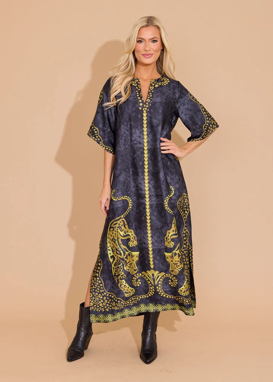 Delaney Dress - Pouncing Panther – Monkee's of Raleigh