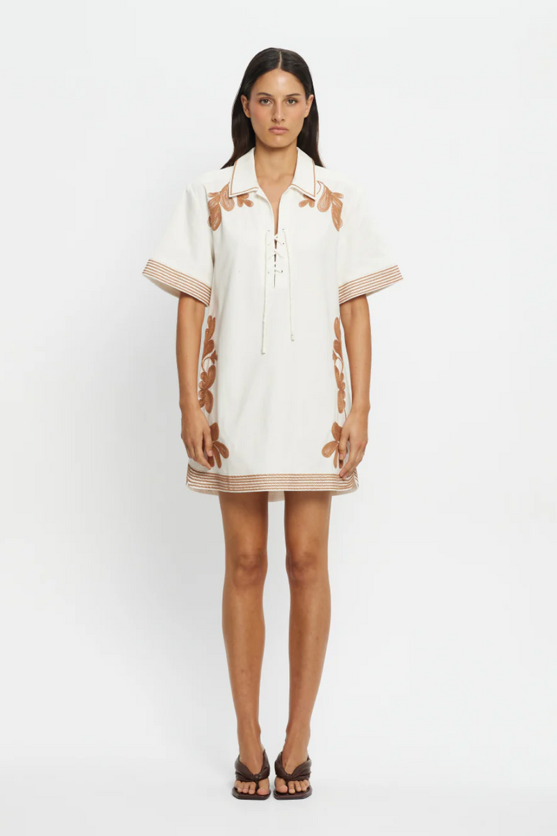 Moni Mini Dress - Cream – Monkee's of Raleigh