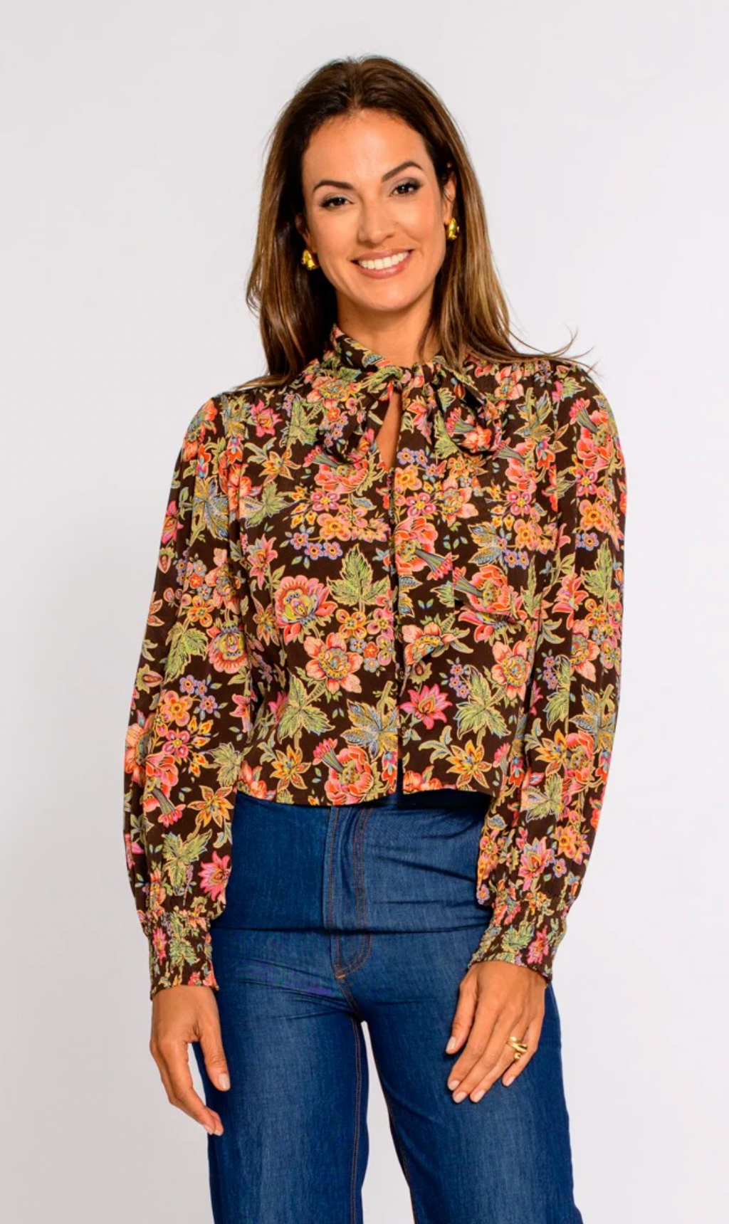 Brit Bow Top - Wallflower Brown – Monkee's of Raleigh